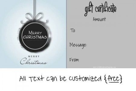Editable Christmas Gift Certificate Template Free | 23 Designs