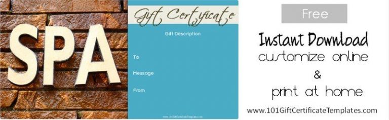 Spa Day Coupon Template