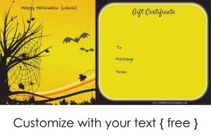 Halloween Gift Certificates | Halloween Gift Cards