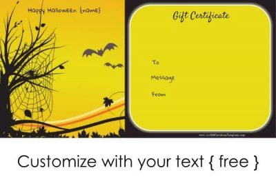 Halloween Gift Certificates | Halloween Gift Cards