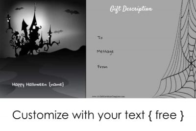 Halloween Gift Certificates | Halloween Gift Cards