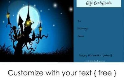 Halloween Gift Certificates | Halloween Gift Cards
