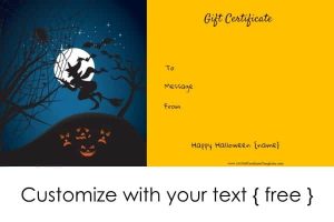 Halloween Gift Certificates | Halloween Gift Cards