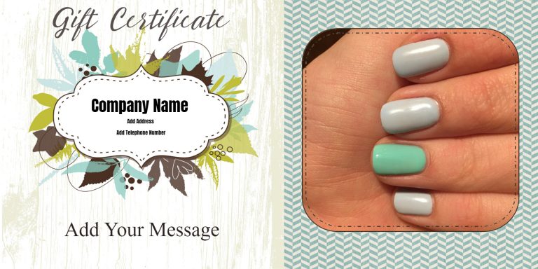 Free Nail Salon Gift Certificates | Customize Online