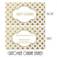FREE Gift Card Template | Create Gift Cards Online