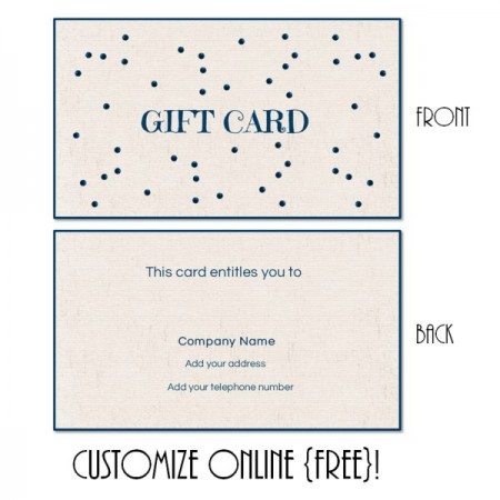 FREE Gift Card Template | Create Gift Cards Online