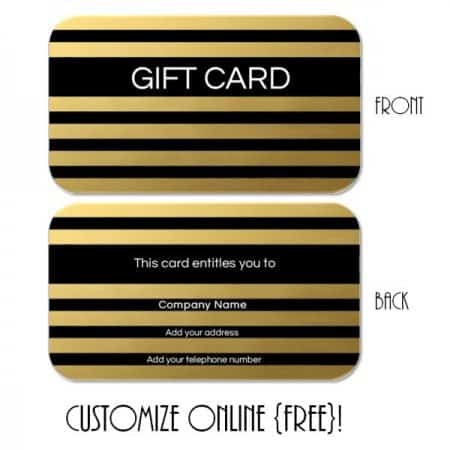 FREE Customizable Gift Cards for Your or Your Business