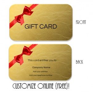 FREE Gift Card Template | Create Gift Cards Online