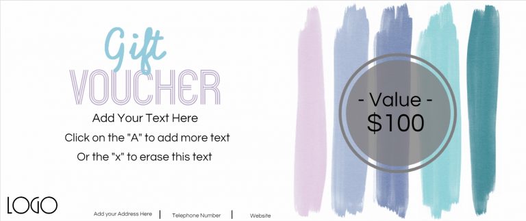 Free customizable gift voucher template | Instant download
