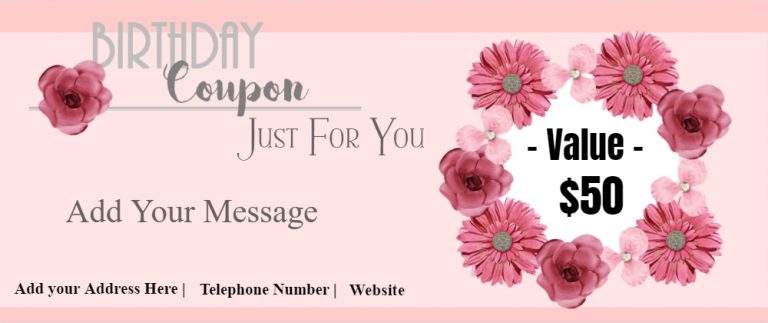 FREE Birthday Coupon Template - Customize Online & Print
