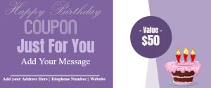 FREE Birthday Coupon Template - Customize Online & Print
