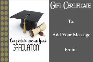 Graduation Gift Certificate Template - Free & Customizable